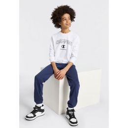 Champion Jungen Jogginganzug &raquo;Graphic Terry Crewneck Sweatsuit&laquo; 2 tlg. f&uuml;r Kinder geeignet, zweiteiliges Set mit 2 Teilen, bequeme Passform blau XL (