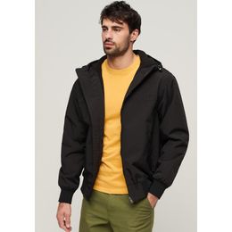 Superdry Herren Bomberjacke &raquo;SURPLUS NYLON HOODED BOMBER&laquo; mit Kapuze mit lockerer Passform, aus Baumwolle und Nylon, in unifarbener Optik schwarz XL