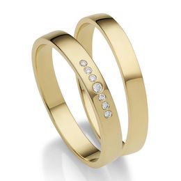 Firetti Unisex Trauring &raquo;Schmuck Geschenk Gold 375 Hochzeit Ehering "LIEBE"&laquo; Made in Germany, wahlweise mit oder ohne Brillanten gold 53, ohne 