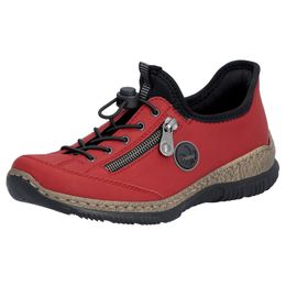 Rieker Damen Slip-On Sneaker &raquo;Ready2GO&laquo; , Schlupfschuh, Freizeitschuh, Halbschuh mit MemoSoft-Ausstattung rot 41
