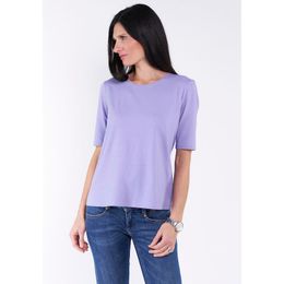 Seidel Moden Damen T-Shirt mit Rundhalsausschnitt, MADE IN GERMANY lila 36