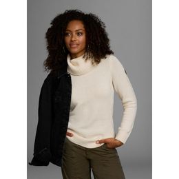 Kangaroos Damen Kangaroos Rollkragenpullover mit Schalkragen, Langarm, Warm & Kuschelig wei&szlig; 52/54