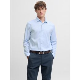 Jack & Jones Jack & Jones Herren Langarmhemd &raquo;JPRBLAPARKER MELANGE L/S SHIRT BF&laquo; blau L, N-Gr