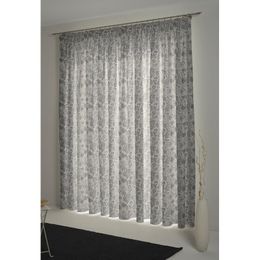 Adam Vorhang &raquo;Flower Cuv&eacute;e&laquo; Multifunktionsband 1 Stk. tlg. aus 100% Bio-Baumwolle schwarz Jacquard, Baumwolle 145cm, Multifunktionsband, 142cm