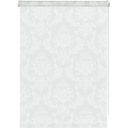 Gardinia Seitenzugrollo &raquo;Ornament&laquo; Lichtschutz Sichtschutz mit Bohren/ohne Bohren freih&auml;ngend vormontiert auf Montageschiene wei&szlig; Polyester 175cm, 