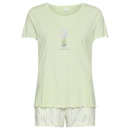 Lascana Damen Lascana Shorty Set, 2 mit modischen Kr&auml;uselsaumdetails 32/34