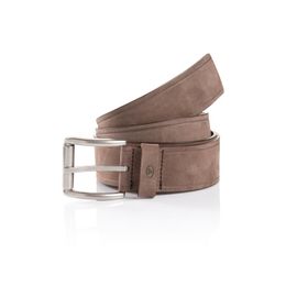 Tom Tailor Herren Tom Tailor Lederg&uuml;rtel &raquo;TTJAY&laquo; mit silberfarbener Schlie&szlig;e braun 115