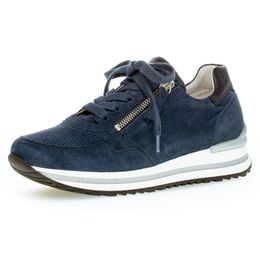 Gabor Damen Keilsneaker &raquo;TURIN&laquo; , Freizeitschuh, Halbschuh, Schn&uuml;rschuh mit leichter Perforierung blau 44