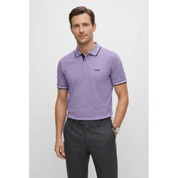 BOSS Green Herren BOSS Green Poloshirt &raquo;Paul Slim Fit Stretch-Baumwoll-Pique&laquo; mit Polokragen lila L