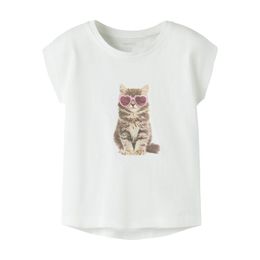 name it M&auml;dchen T-Shirt &raquo;NMFVOTIA CAPSL TOP&laquo; Baumwolle, loose fit wei&szlig; 116