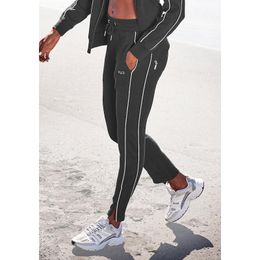H.I.S. H.I.S Damen Sweathose mit Rei&szlig;verschluss am Beinsaum. Ideal f&uuml;r Sport- und Freizeit. blau 32/34, N-Gr