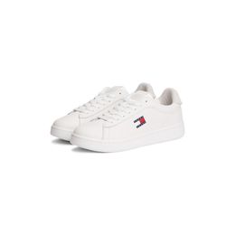 Tommy Jeans Damen Plateausneaker &raquo;ARCHIVE' 98&laquo; Freizeitschuh, Halbschuh, Schn&uuml;rer mit Kontrastbesatz an der Ferse beige 37