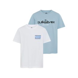 Quiksilver Jungen T-Shirt &raquo;WRAP FRAM CRAZY SESHORT SLEEVE SHORT SLEEVE PAK Y&laquo; 2 Kurzarm, 2er-Pack, aus Baumwolle, Jersey-Material, sportliche Passform