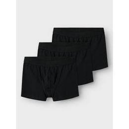 name it Kinder Trunk &raquo;NKMBOXER 3P&laquo; Packung, 3 Stk. eng, Jersey, Logoschriftzug, angesetztes B&uuml;ndchen schwarz 92, 3 Stk.