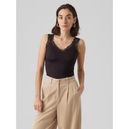V&eacute;ro Moda Vero Moda Damen Tr&auml;gertop &raquo;VMROSA SL TOP JRS NOOS&laquo; Viskosemischung, Spitzen Detail schwarz S