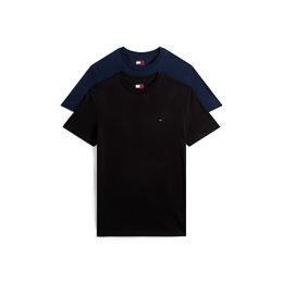 Tommy Jeans Herren Rundhalsshirt &raquo;TJM XSLIM 2PACK JERSEY TEE EXT&laquo; Packung, 2er-Pack, Logostickerei, 2Pack schwarz S