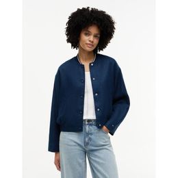 Tommy Hilfiger Damen Bomberjacke &raquo;RWB LINEN BOMBER&laquo; Leinen blau 38