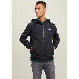Jack & Jones Jack & Jones Herren Blouson &raquo;JJERUSH mit Kapuze&laquo; mit Kapuze Kunstfaser, regular fit schwarz XL