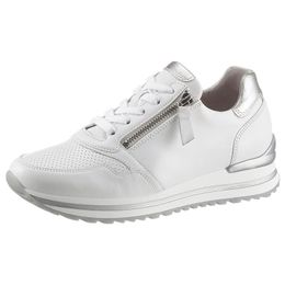 Gabor Damen Keilsneaker &raquo;TURIN&laquo; mit silberfarbenen Details, Freizeitschuh, Halbschuh, Schn&uuml;rschuh silber 35