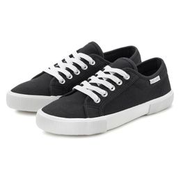 Lascana Damen Lascana Sneaker aus Textil, Schn&uuml;rhalbschuh, Freizeitschuh, Turnschuh schwarz 42