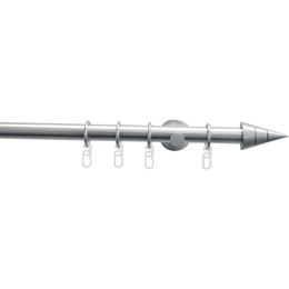 Gardinia Gardinenstange &raquo;Set Metall&laquo; &Oslash; 20 mm 1 l&auml;ufig-l&auml;ufig Fixma&szlig; 1-Lauf silber Metall B/L: 120cm &Oslash; 20mm, 1 l&auml;ufig