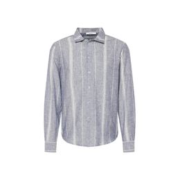 ABOUT YOU Button Up Shirt 'Dave' male size XL mottled blue / White