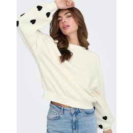Only Damen Only Sweatshirt &raquo;ONLMACY L/S O-NECK BOX CC SWT&laquo;, Baumwollmischung, regular fit schwarz XS