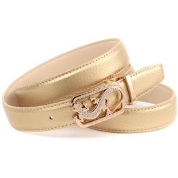 Anthoni Crown Damen Lederg&uuml;rtel gold 100