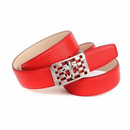 Anthoni Crown Damen Lederg&uuml;rtel rot 110