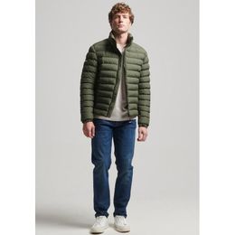 Superdry Herren Steppjacke &raquo;FUJI PRINT PADDED JACKET&laquo; ohne Kapuze Slim Fit, mit Rei&szlig;verschluss, in unifarbener Optik gr&uuml;n XXL