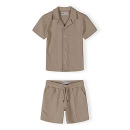 MINOTI Set Jungen Gr&ouml;&szlig;e 104/110 dunkelbeige