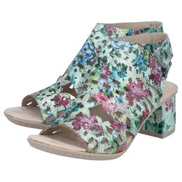 Rieker Damen Sandalette Sommerschuh, Sandale, Blockabsatz, mit modischer Schaftgestaltung 37