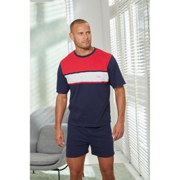 H.I.S. H.I.S Herren Pyjama 1 St&uuml;ck, 2 tlg. Schlafanzug mit breitem Streifen wei&szlig; 48/50 (M)
