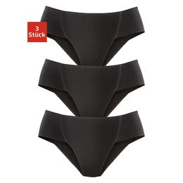Petite Fleur By Lascana Damen petite fleur by Lascana Formslip 3er-Pack, shape wear, unifarben, Baumwollmischung schwarz 48/50