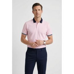 OLYMP Herren OLYMP Poloshirt &raquo;Casual&laquo; farbliche Kontrast-Details rosa S