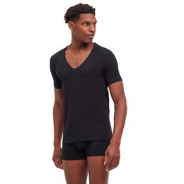 Falke Herren Falke T-Shirt &raquo;Daily Climate Control&laquo; tiefer V-Ausschnitt, kurzarm, Cotton-Mix schwarz M