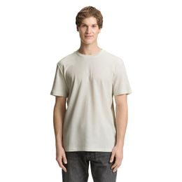 Tom Tailor Denim Herren Tom Tailor Denim T-Shirt in Piqu&eacute;-Qualit&auml;t beige S