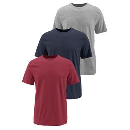 MAN'S WORLD Man's World Herren T-Shirt &raquo;neue Farben! Preis-Leistungs Bestseller! Auch in Gro&szlig;en Gr&ouml;&szlig;en&laquo; 3er-Pack, aus Baumwolle, angenehmer Tragekomfort, 