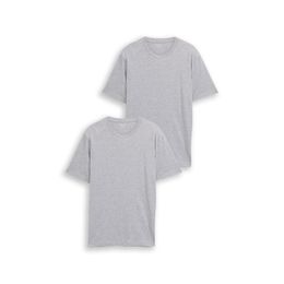 Tom Tailor Herren Tom Tailor T-Shirt Packung, 2 tlg. mit Logo Print grau L