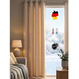 WIRTH Vorhang &raquo;Trondheim B&laquo; &Ouml;sen 1 Stk. tlg. beige Chenille, Polyacryl 145cm, &Ouml;sen, 131cm