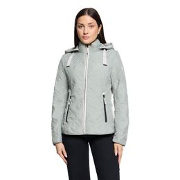 Gil Bret Damen Outdoorjacke mit Kapuze mit Strukturmuster grau 44