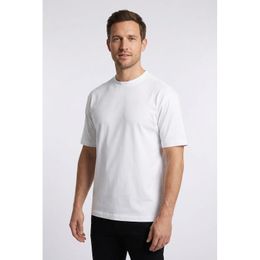 BOSS Orange Herren BOSS Orange T-Shirt &raquo;Te Dye Relaxed Fit&laquo; 100% Cotton Jersey Mock Neck Logo Centered wei&szlig; L