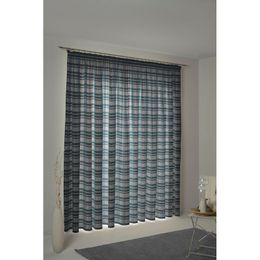 WIRTH Vorhang &raquo;Laufenberg&laquo; Kr&auml;uselband 1 Stk. tlg. blau Jacquard, Baumwolle, Polyester 175cm, Kr&auml;uselband, 132cm