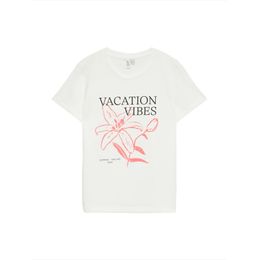 V&eacute;ro Moda Vero Moda T-Shirt 'VMKYANNA' Damen Gr&ouml;&szlig;e M lachs / schwarz / wei&szlig;