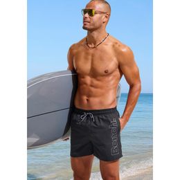 Bench. Herren Badeshorts mit Logoschriftzug schwarz M (50), N-Gr
