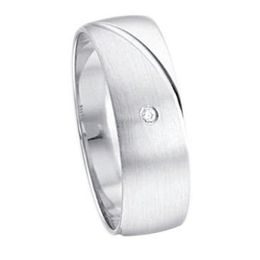 Firetti Unisex Trauring &raquo;Schmuck Geschenk Gold Hochzeit Ehering Trauring "LIEBE"&laquo; Made in Germany, wahlweise mit oder ohne Brillant wei&szlig; 18, 0,01 SI =
