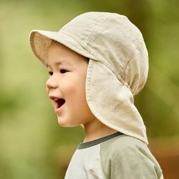 MaxiMo Jungen MaxiMo Schirmm&uuml;tze zum Binden, Sonnenschild hinten, atmungsaktiv beige 55