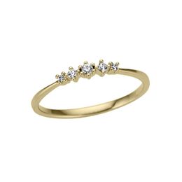 Firetti Damen Goldring &raquo;Schmuck Geschenk Gold 585, poliert&laquo; mit Brillanten gold 18, 0,08 P2 = erkennbare Einschl&uuml;sse, Diamanten Gelbgold 585, 2mm