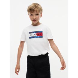 Tommy Hilfiger Jungen T-Shirt &raquo;HILFIGER FLAG GRAPHIC TEE&laquo; Rundhalsausschnitt, Regular Fit, Kinder bis 16 Jahre 8 (128)