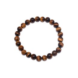 Firetti Damen Armband &raquo;Schmuck Geschenk Armschmuck Armkette Edelstein Farbstein Tigerauge&laquo; Made in Germany - mit Tigerauge braun 18, Silikon Stein